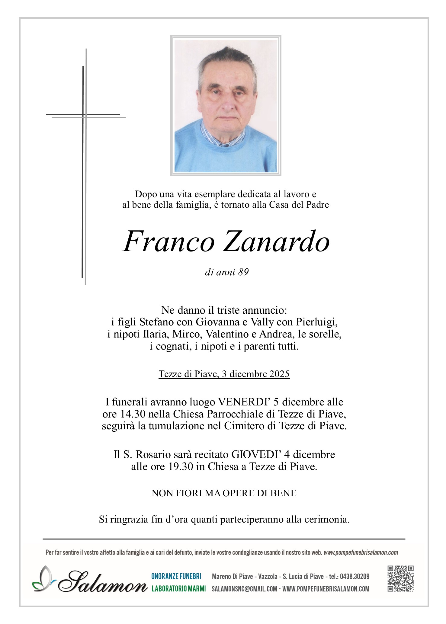 Zanardo Franco - Onoranze Funebri Salamon