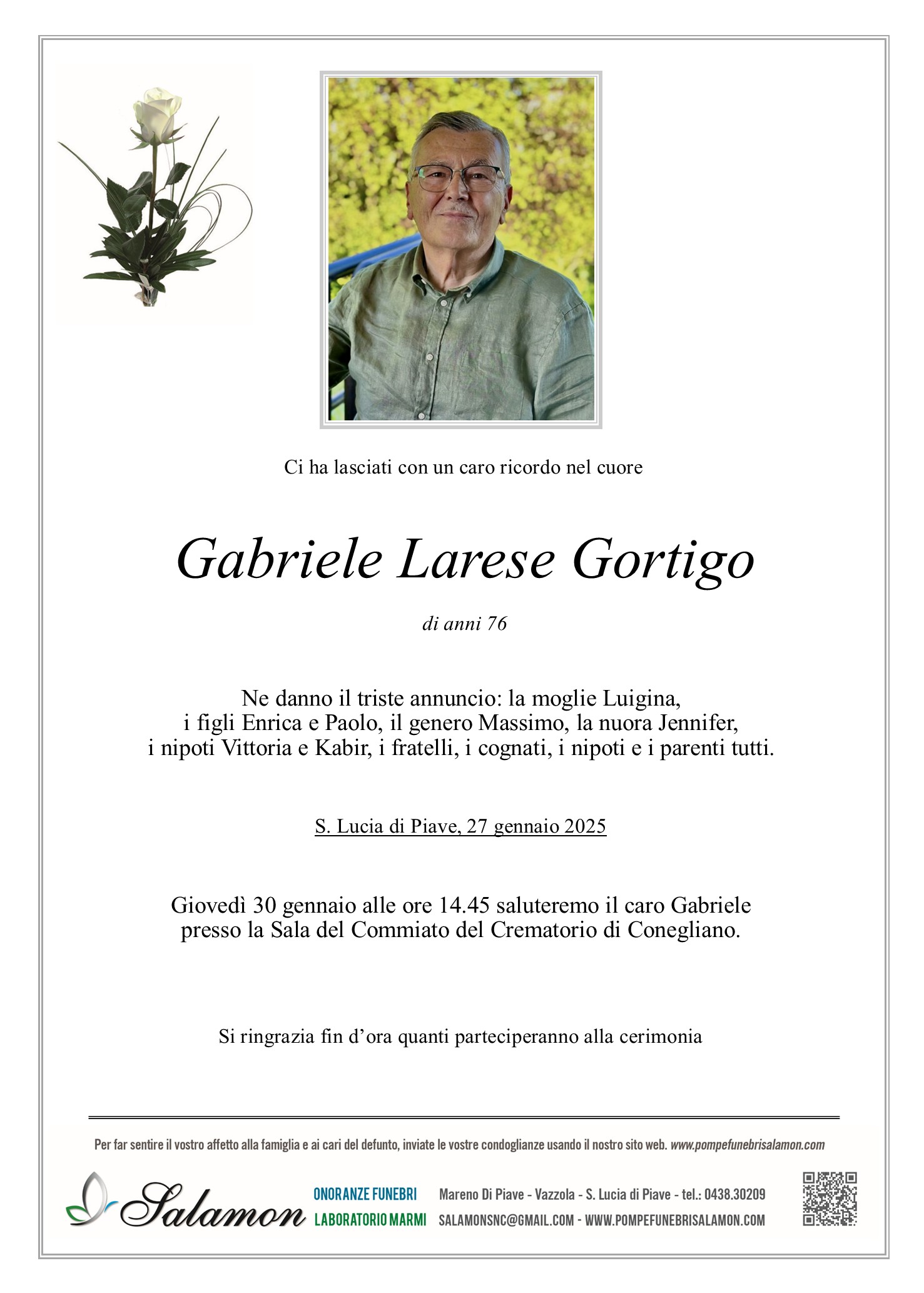 Larese Gortigo Gabriele - Onoranze Funebri Salamon